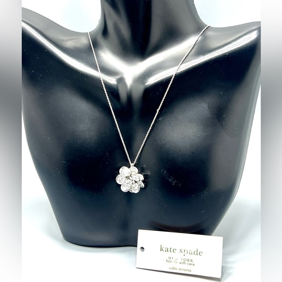 kate spade | Jewelry | Kate Spade Silver Flower Pendant Necklace | Poshmark